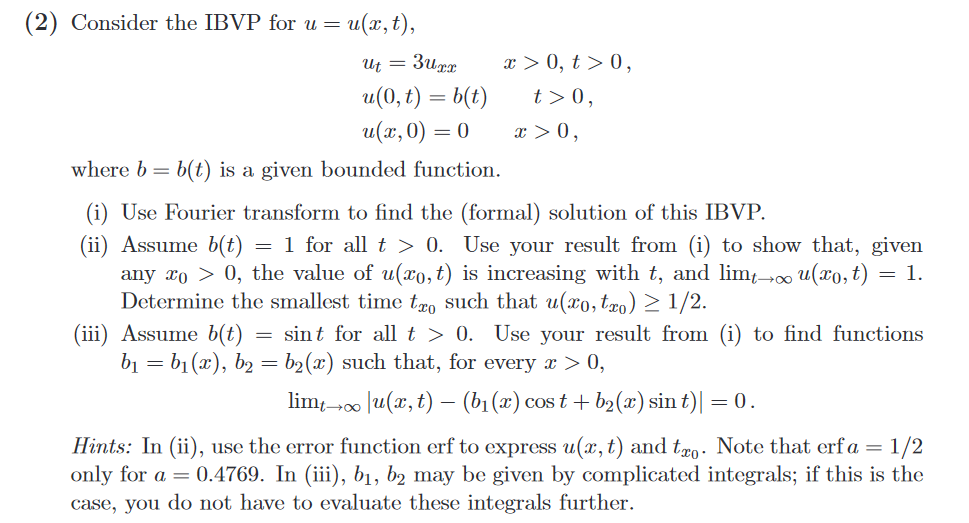 Solved tried to use fourier sine transform and stucked at | Chegg.com