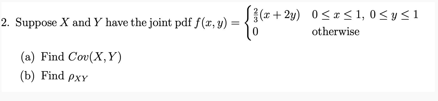 Solved Suppose x ﻿and Y ﻿have the joint pdf | Chegg.com