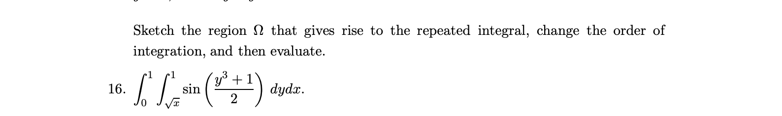 Solved Sketch the region Ω that gives rise to the repeated | Chegg.com