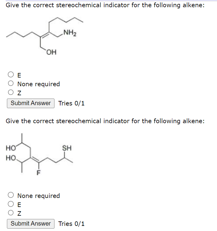 Solved Give the correct stereochemical indicator for the | Chegg.com
