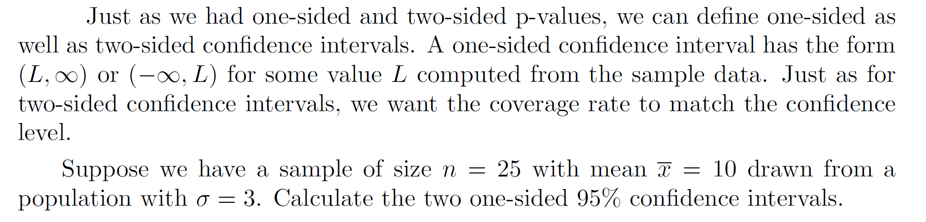 Solved Just as we had one-sided and two-sided p-values, we | Chegg.com