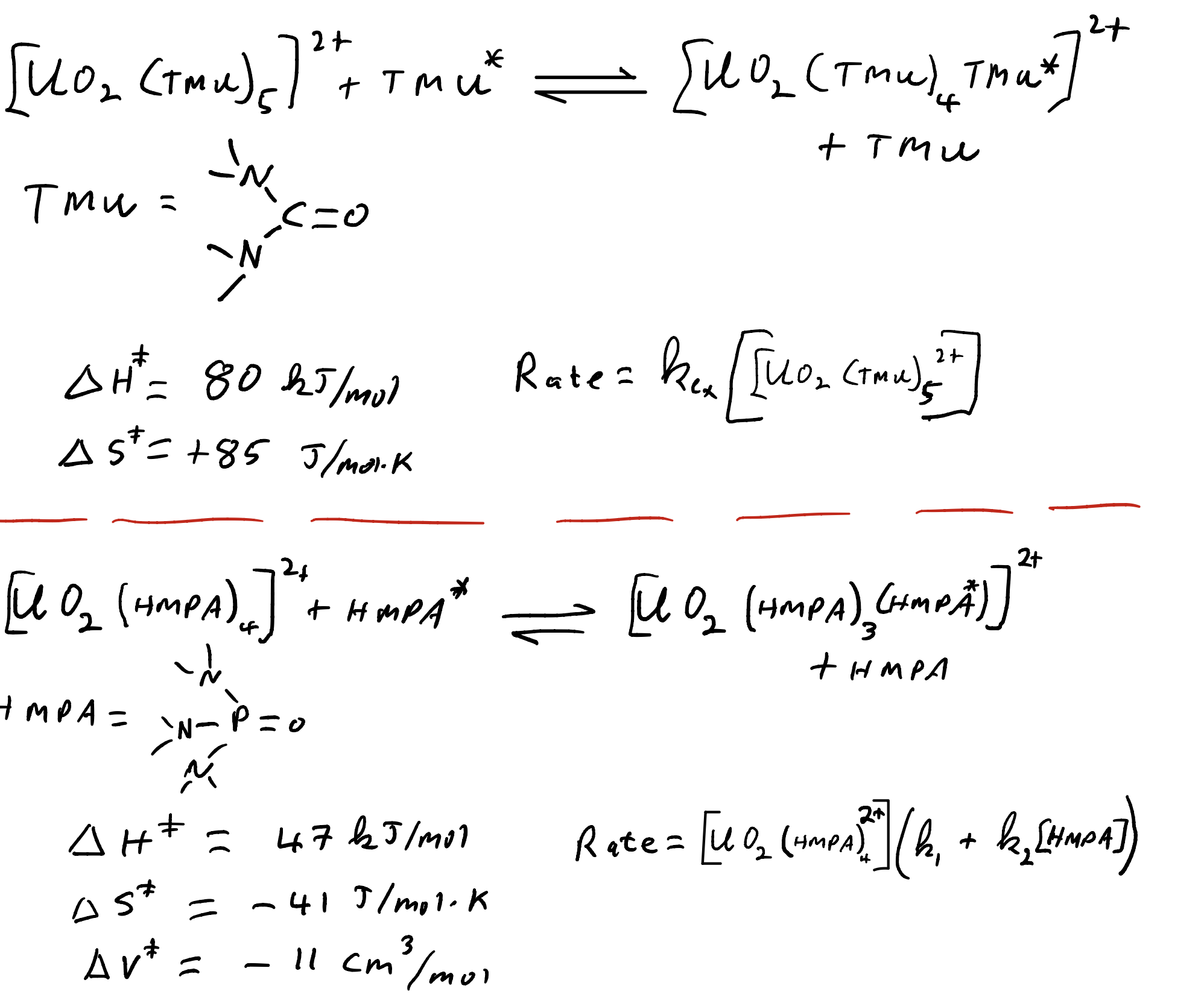 Solved Given the rate laws and activation parameters for the | Chegg.com