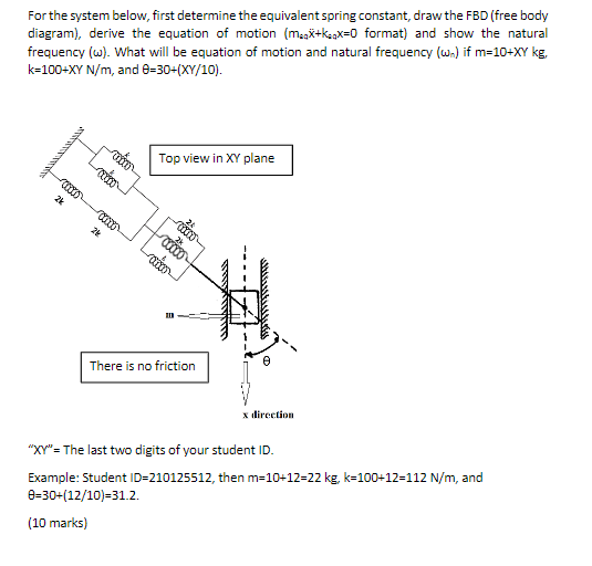 Solved For the system below, first determine the equivalent | Chegg.com