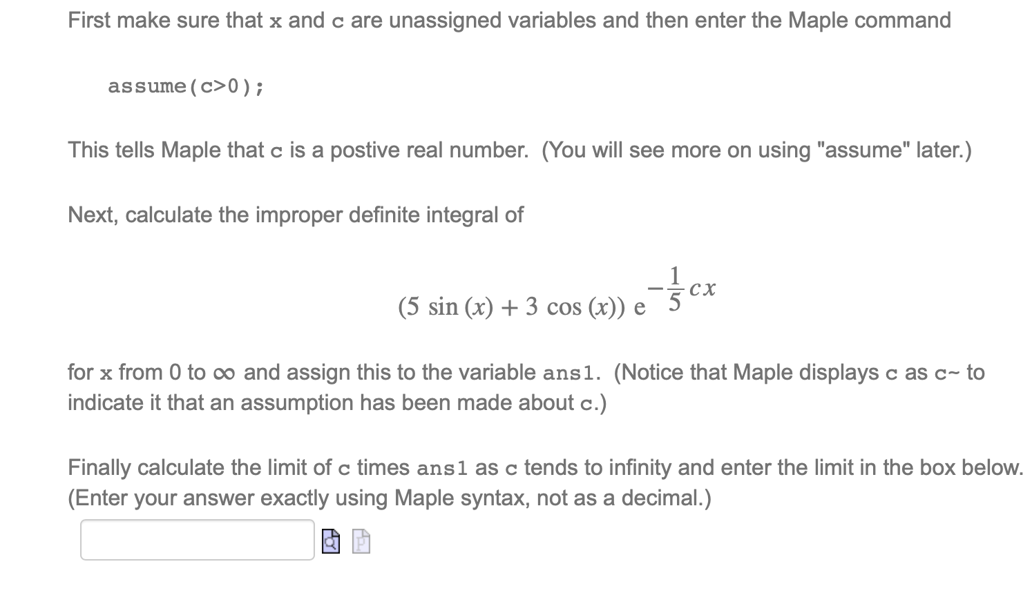 Solved First make sure that x and c are unassigned variables | Chegg.com