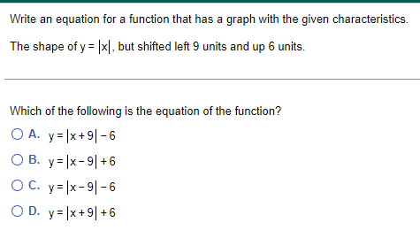 Solved Write an equation for a function that has a graph | Chegg.com