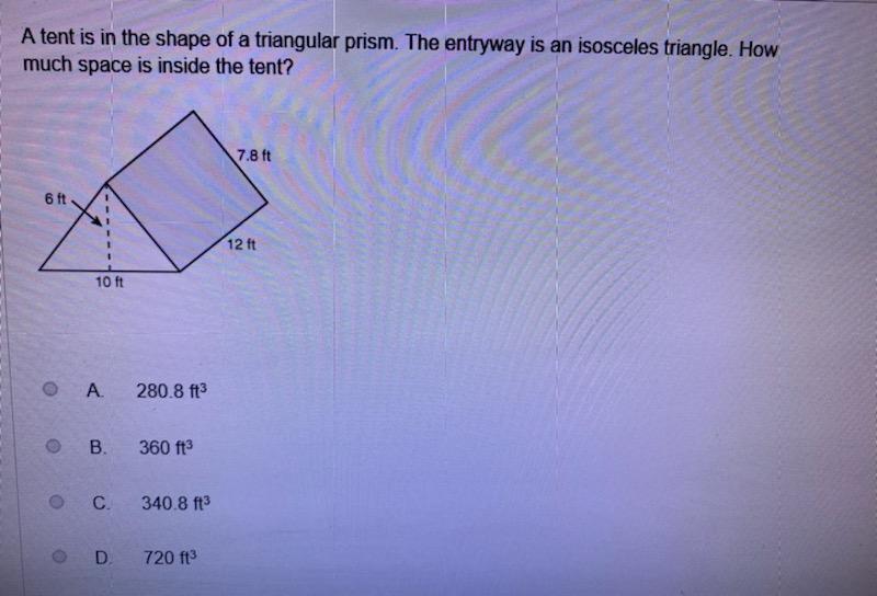 Solved A tent is in the shape of a triangular prism. The | Chegg.com