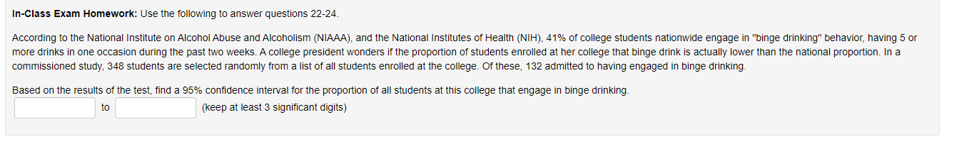 Solved In-Class Exam Homework: Use the following to answer | Chegg.com