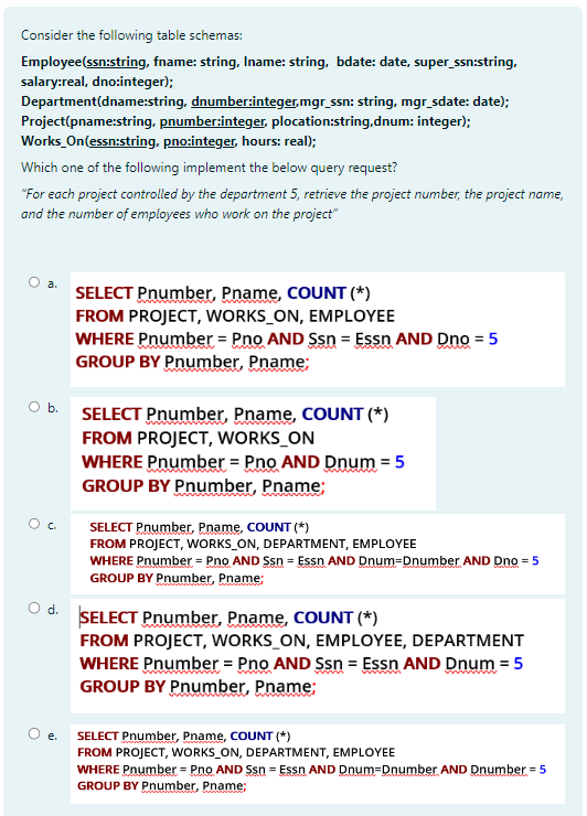 Solved Consider the following table schemas: | Chegg.com Solved Consider the following table schemas: | Chegg.com