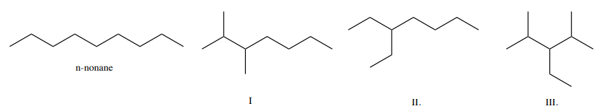 Solved The following molecules are isomers of nonane. | Chegg.com