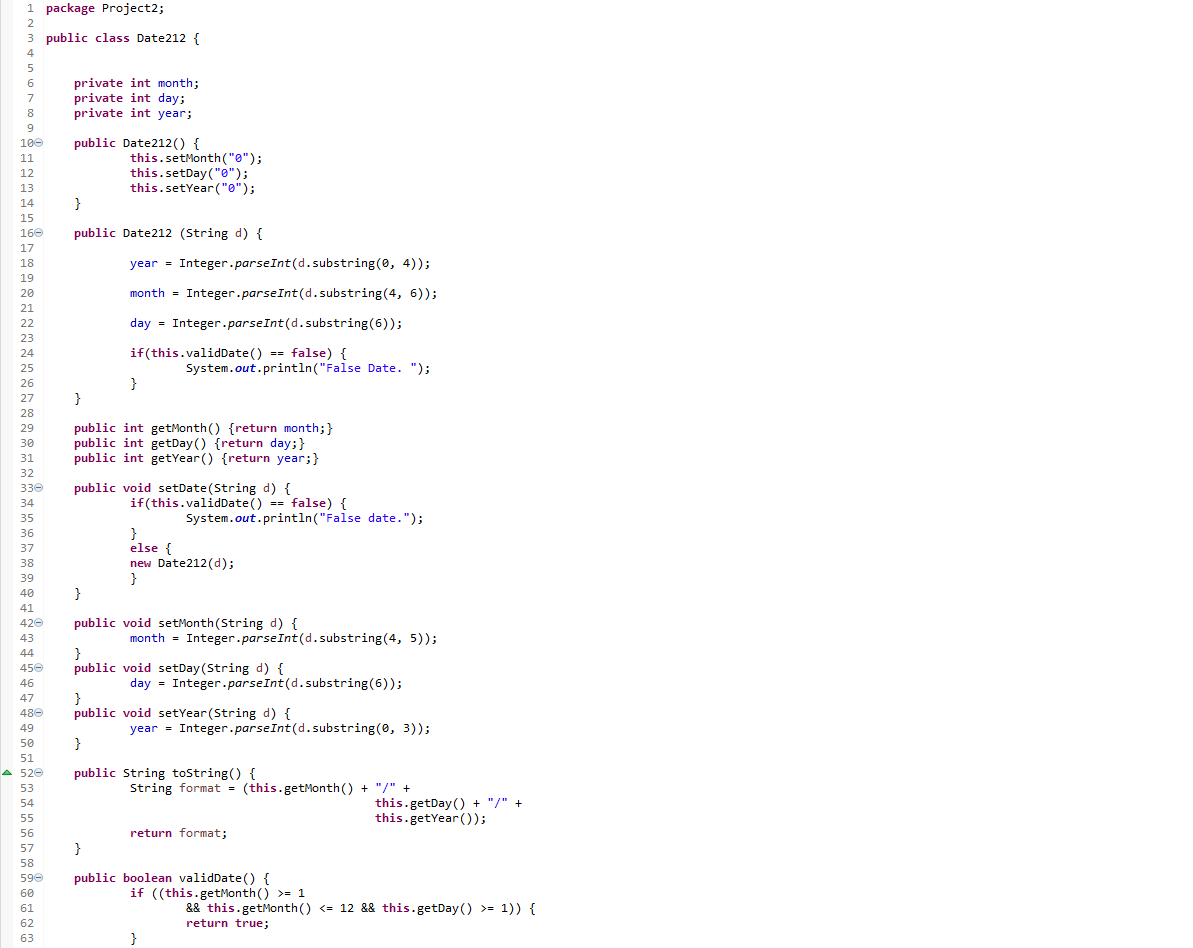 Solved java, have project2 file, Please mark each file | Chegg.com