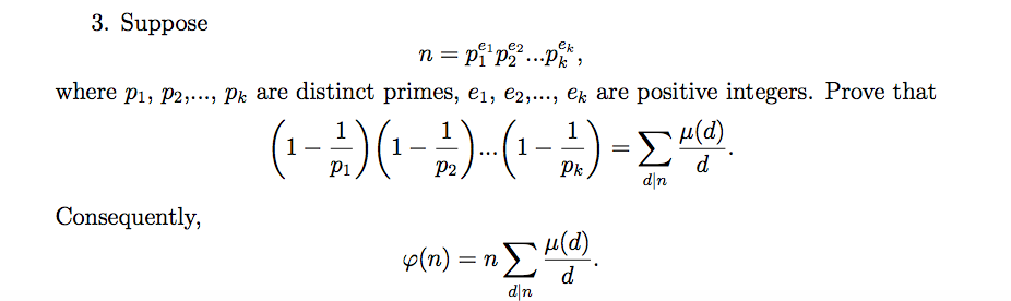 Solved 3. Suppose where pi, P2.., Pk are distinct primes, | Chegg.com