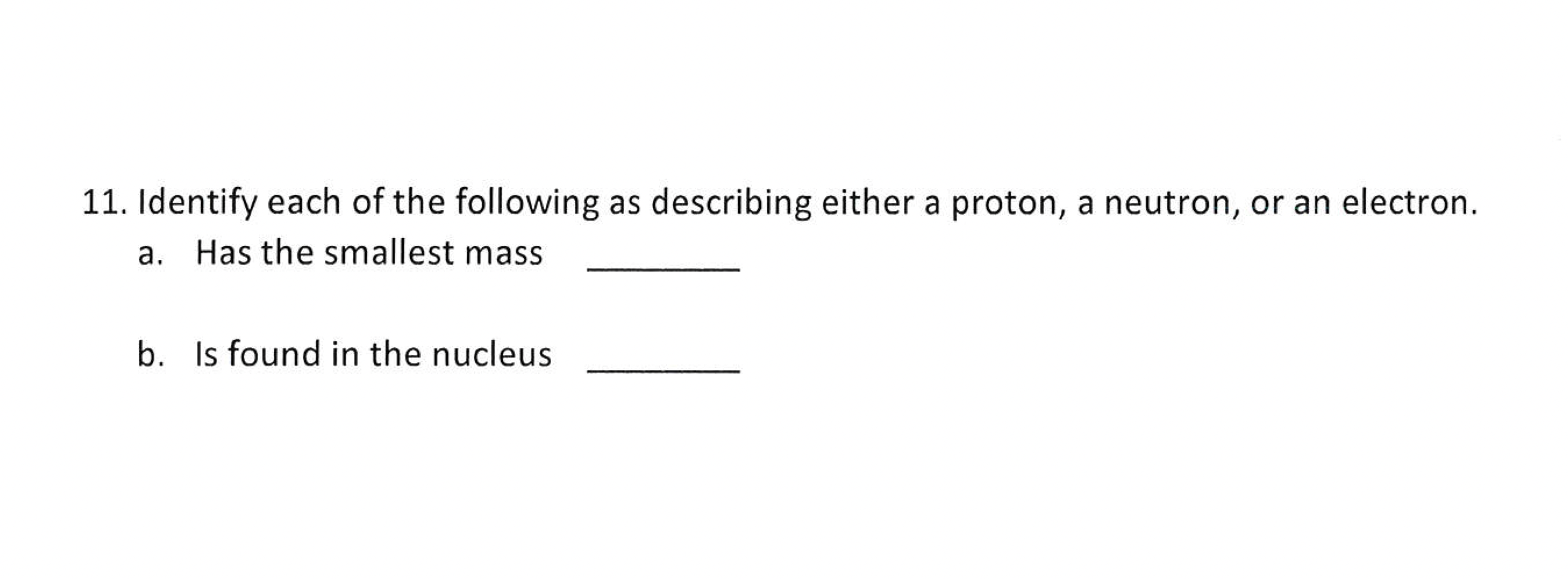 Solved 11. Identify each of the following as describing | Chegg.com