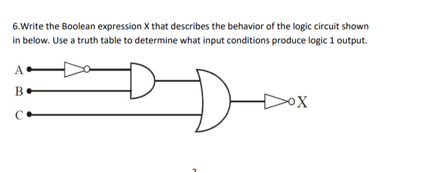 Solved 6.Write the Boolean expression X that describes the | Chegg.com
