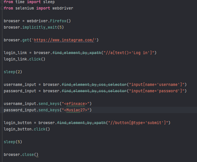 PyCharm is putting a line though my | Chegg.com