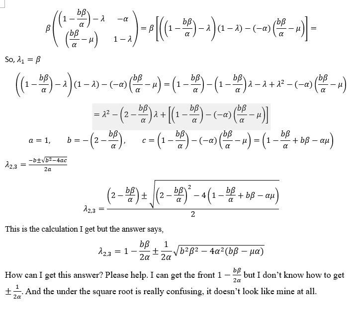 Solved This is calculating eigenvalues of Jacobian matrix of | Chegg.com