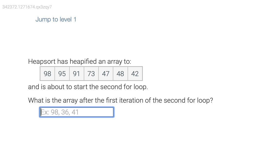 Solved 3423721271674qx3zqy7 Jump To Level 1 Heapsort Has 