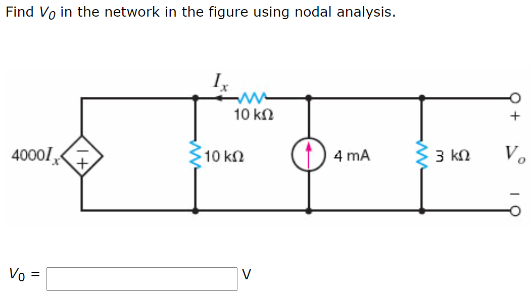Solved Find Io in the circuit in the figure using mesh | Chegg.com