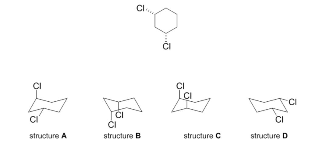 Solved Which one of the structures A, B, C or D given below | Chegg.com