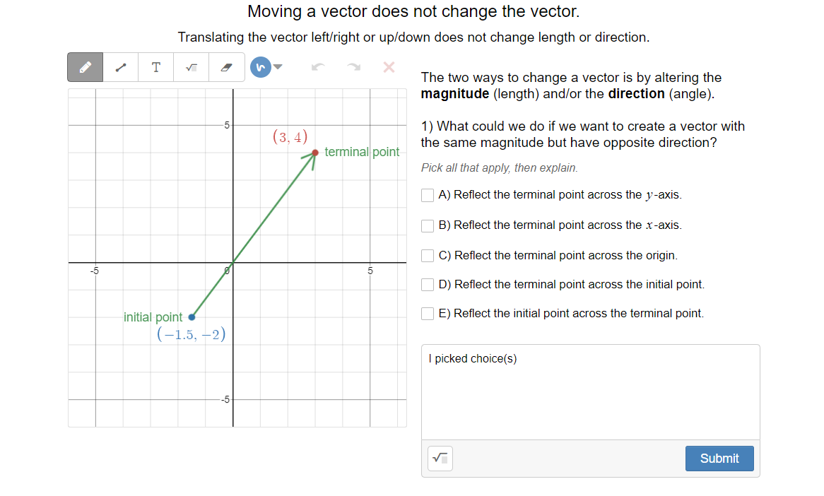 Solved Moving a vector does not change the vector. | Chegg.com