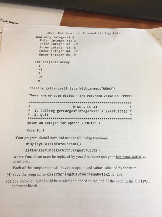 Solved Enter an integer for option . ENTERI 1 How many | Chegg.com