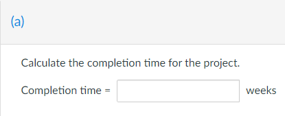 Solved Use the following project information. Activity | Chegg.com