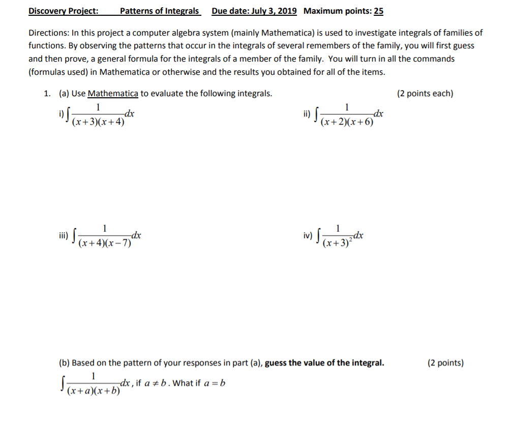 Solved Due date: July 3, 2019 Discovery Project: Patterns of | Chegg.com