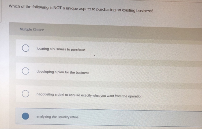 Solved Which of the following is NOT a unique aspect to | Chegg.com