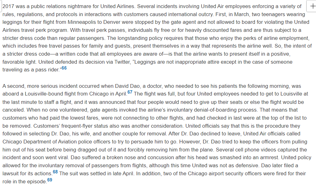 Solved 2017 was a public relations nightmare for United | Chegg.com