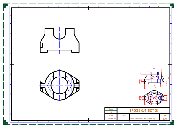 Solved Given: Front and top views Required: Front view in | Chegg.com
