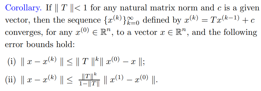 Solved Corollary. If || T