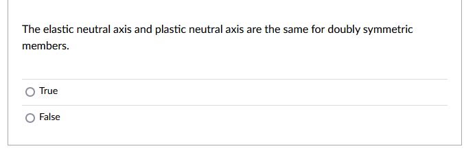 Solved The elastic neutral axis and plastic neutral axis are | Chegg.com