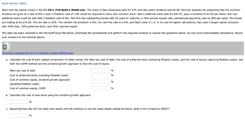 Solved Please help and show solutions. If possible add excel | Chegg.com