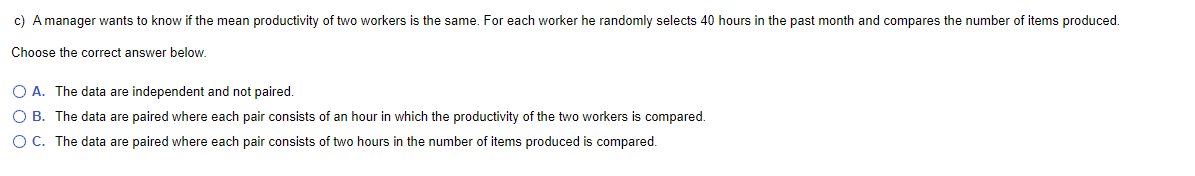 Solved For each of the following scenarios, say whether the | Chegg.com