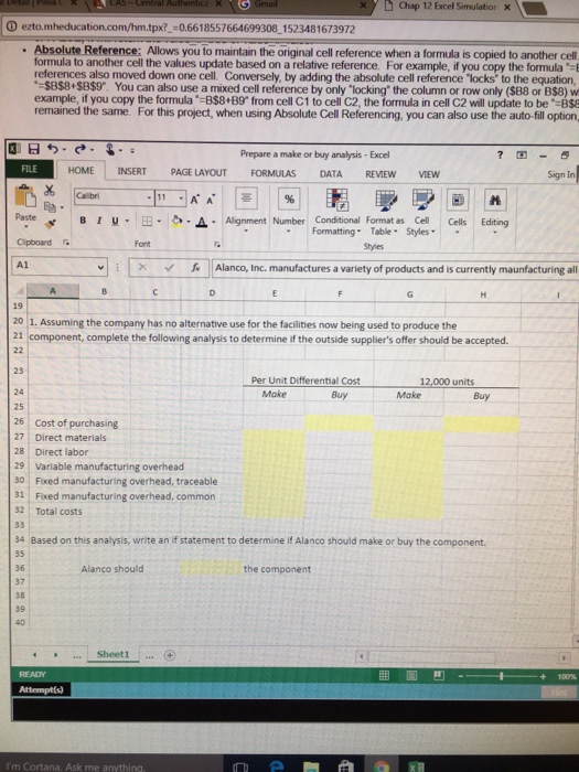 Solved I need help figuring out what the excel cell formula | Chegg.com