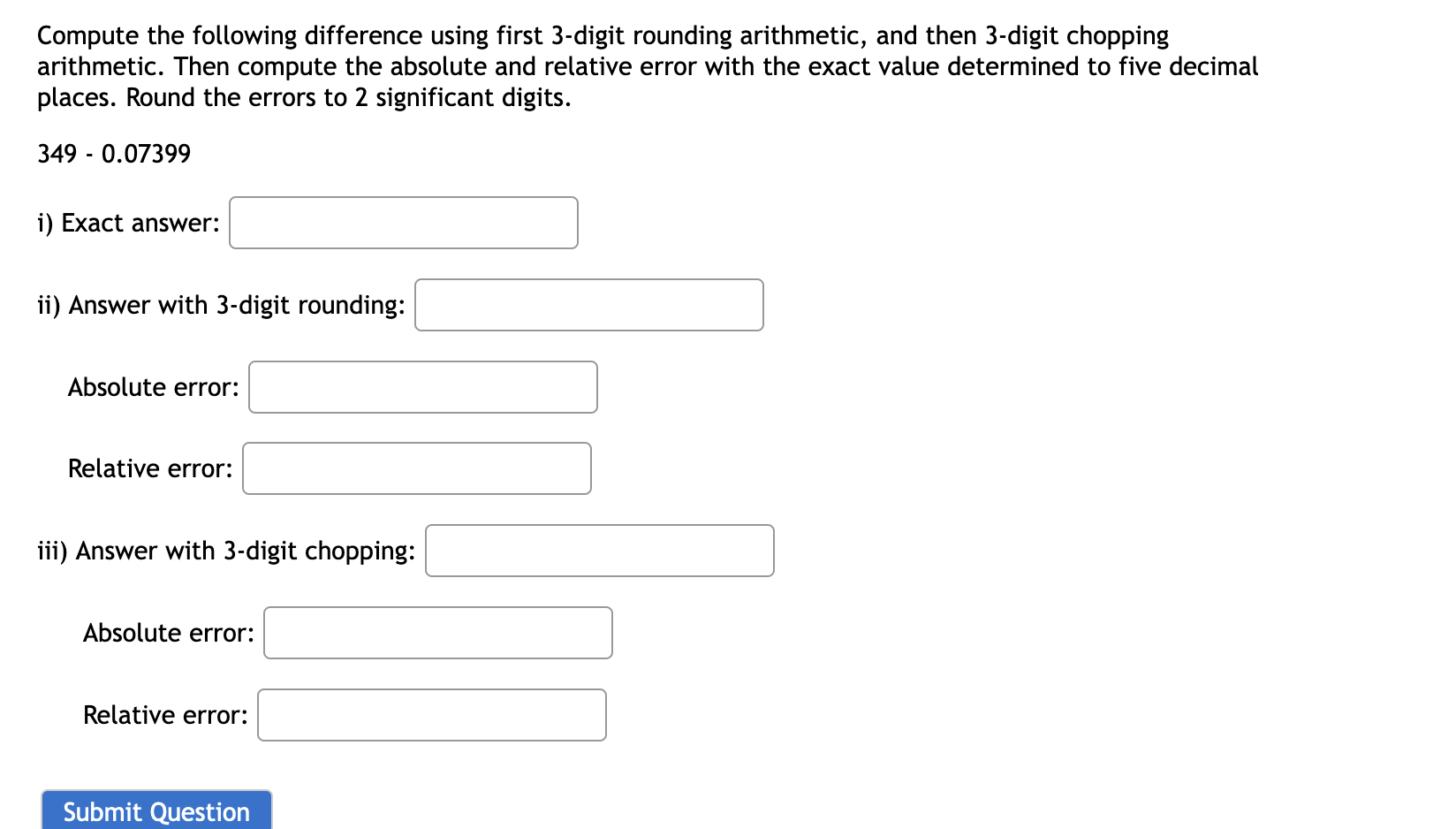 Solved Compute the following difference using first 3-digit | Chegg.com