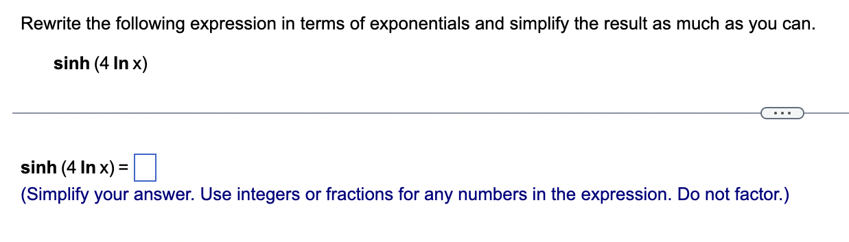 Solved Rewrite the following expression in terms of | Chegg.com