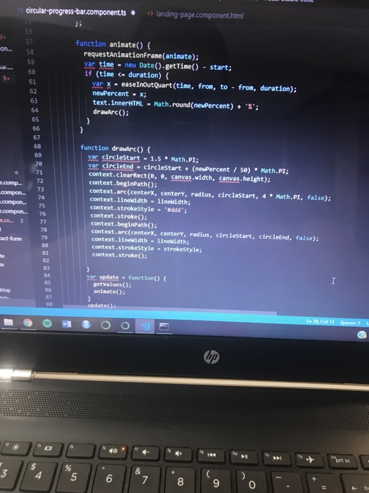 circular-progress-bar.componentts Component, onInit, | Chegg.com