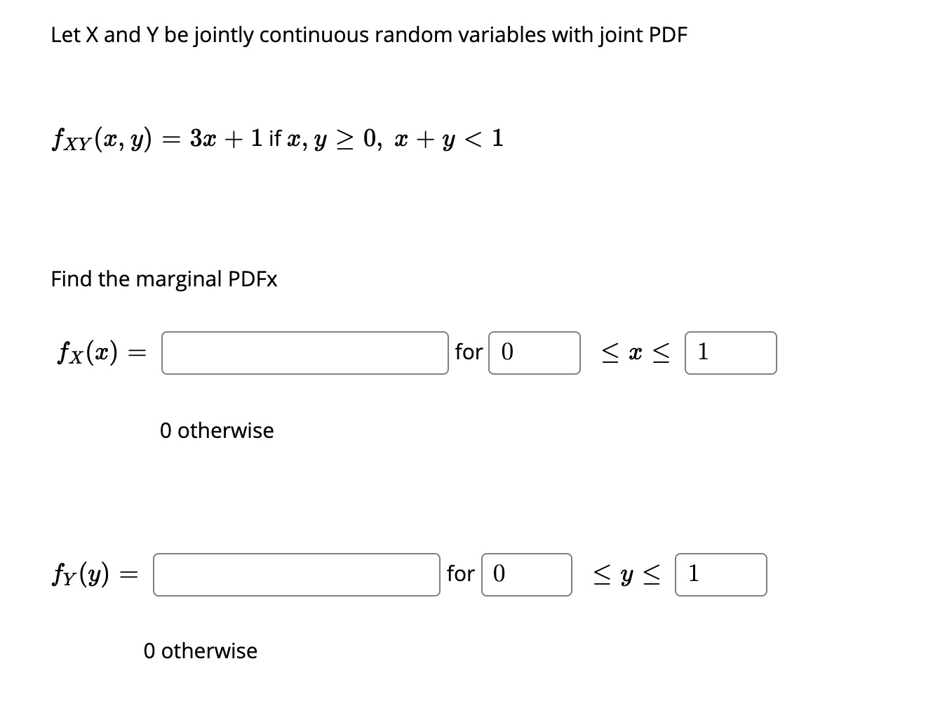 Solved Let X and Y be jointly continuous random variables | Chegg.com