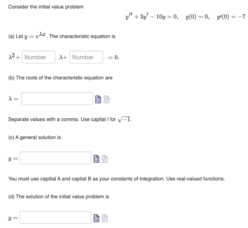 Solved Consider the initial value problem | Chegg.com