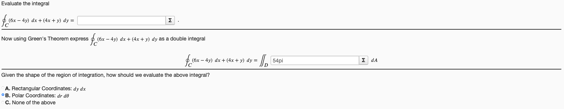 Solved Evaluate the line integral by following the given | Chegg.com