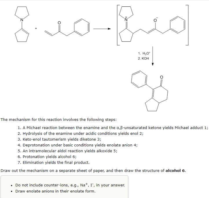 Solved 1. H3O+ 2. KOH The mechanism for this reaction | Chegg.com