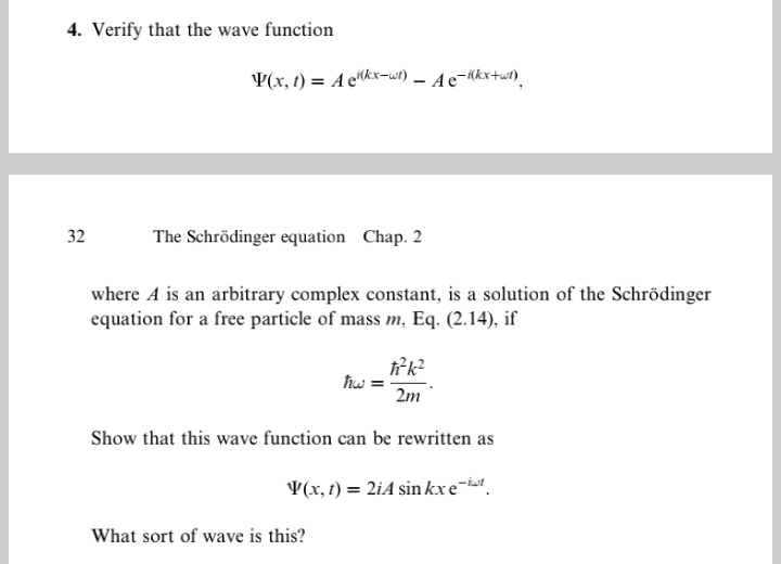 Solved 4 Verify That The Wave Function