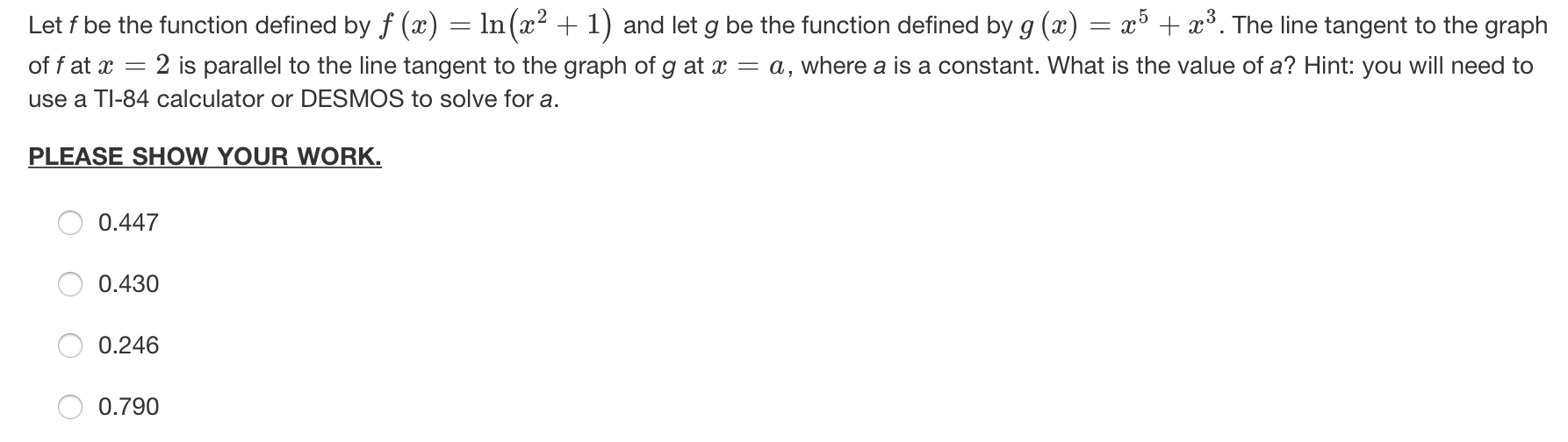 Solved Let f be the function defined by f (x) = ln(x2 + 1) | Chegg.com