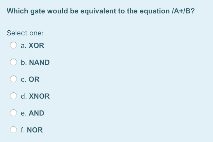 Solved NOR'ing the binary numbers 0101 1010 would result in: | Chegg.com