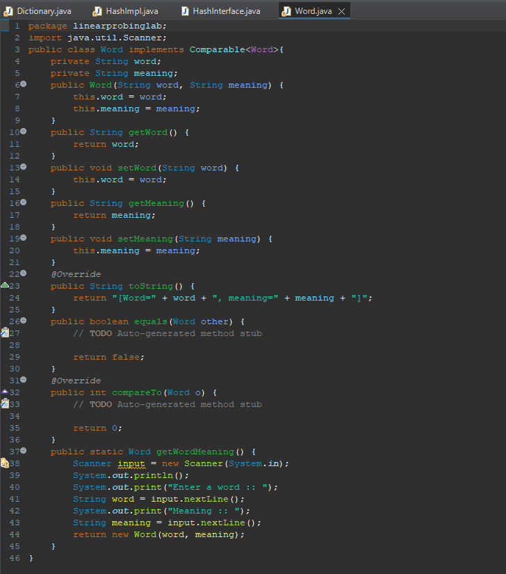 Solved package linearprobinglab; import java.util.Scanner; | Chegg.com