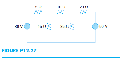Solved Determine the currents for the circuit in Fig. P12.27 | Chegg.com