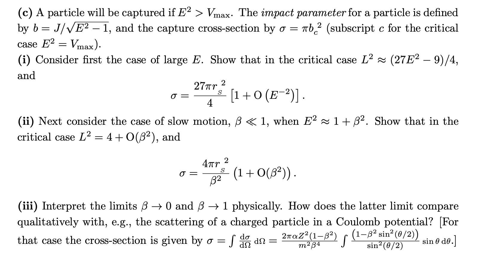 Solved 2. For a particle of unit rest mass moving in the | Chegg.com
