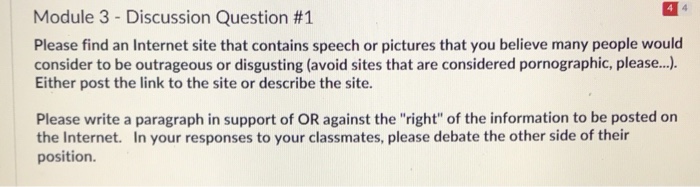 Solved Module 3-Discussion Question #1 Please find an | Chegg.com