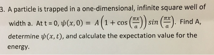 Solved A particle is trapped in a one-dimensional, infinite | Chegg.com