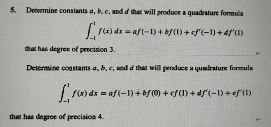 Solved 5. Determine constants a,b,c, and d that will produce | Chegg.com